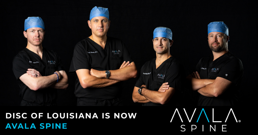 DISC OF LOUISIANA PARTNERS WITH AVALA TO FORM AVALA SPINE - AVALA