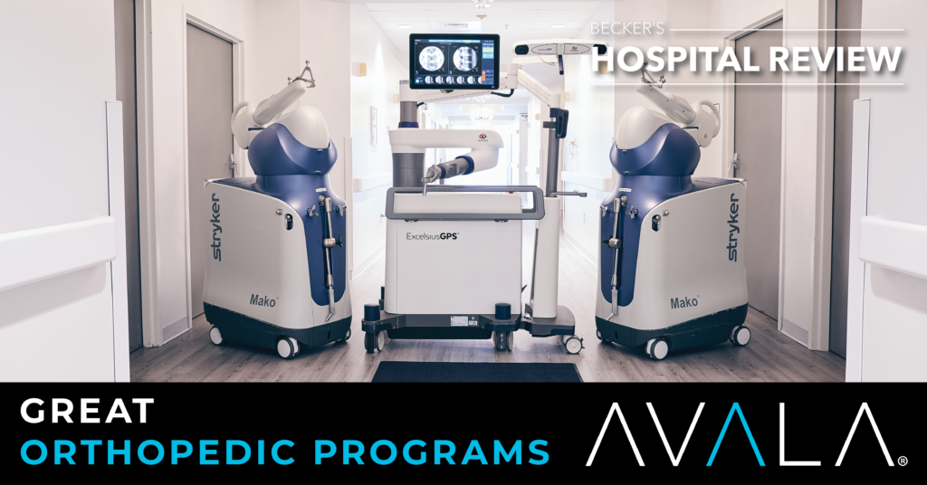AVALA RECOGNIZED AMONG 100 GREAT ORTHOPEDIC PROGRAMS FOR 2024 - AVALA